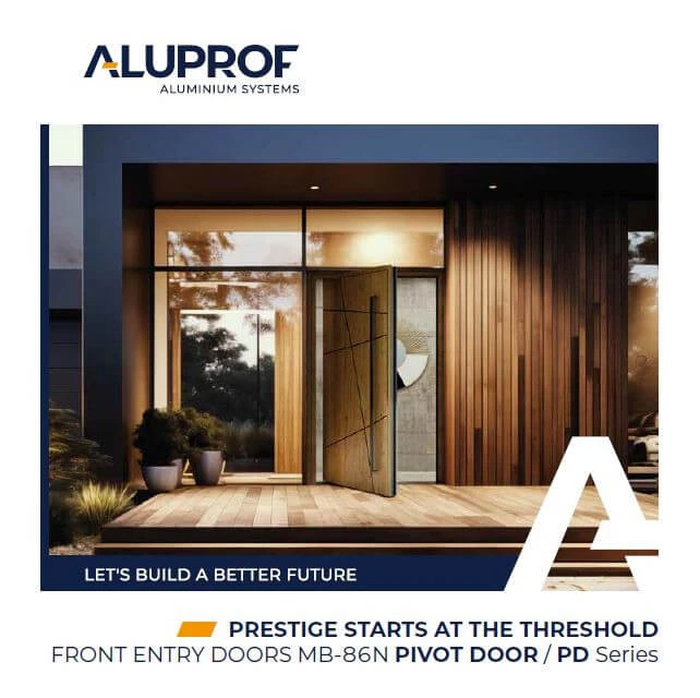 MB-86N Pivot Door Exterior door with an off-centre rotation axis - Aluprof